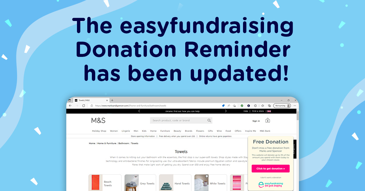 Donation Reminder Edge Update | easyfundraising
